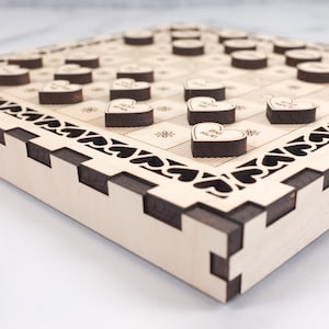 Personalized Checker Board Lovers Checkers Valentine's Day Game Couples ...