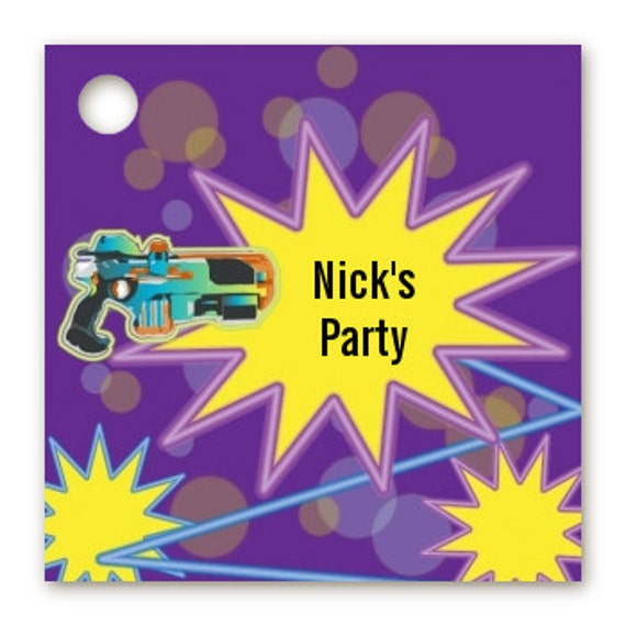 Laser Tag Birthday Party Custom Favor Tags - Set of 20 - Laser Tag ...