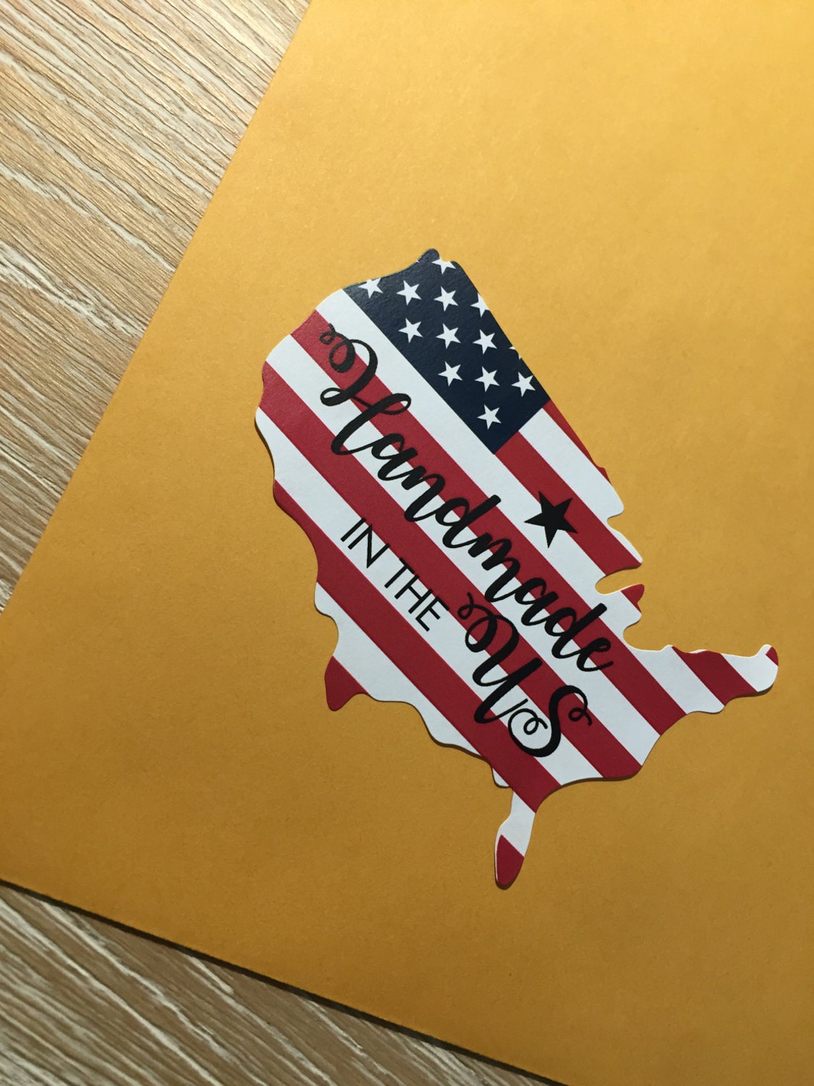 Made in the USA Sticker USA Shaped Printed Stickers Small - Etsy