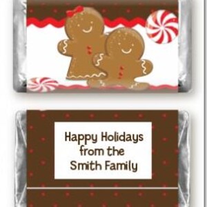 Gingerbread Return Address Labels | Holiday Return Address Sticker ...