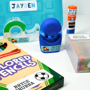 Truck Boy Name Labels, Kid Name Labels, Name Tag Stickers, Waterproof ...