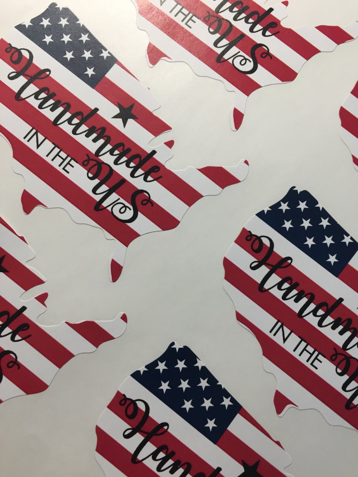 Made in the USA Sticker USA Shaped Printed Stickers Small - Etsy