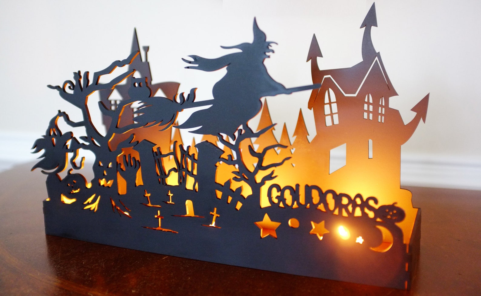 Personalized Halloween Candle Box Halloween Centerpiece - Etsy