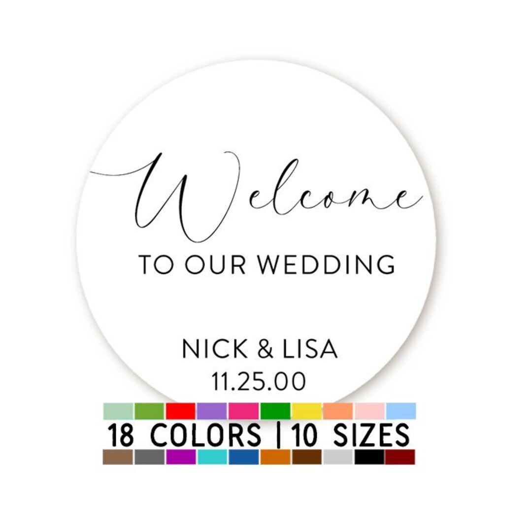 Wedding Welcome Bag Stickers, Names and Date Wedding Favor Labels ...