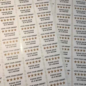 Review Stickers - Please Leave a Review - Etsy Review - Review Request ...