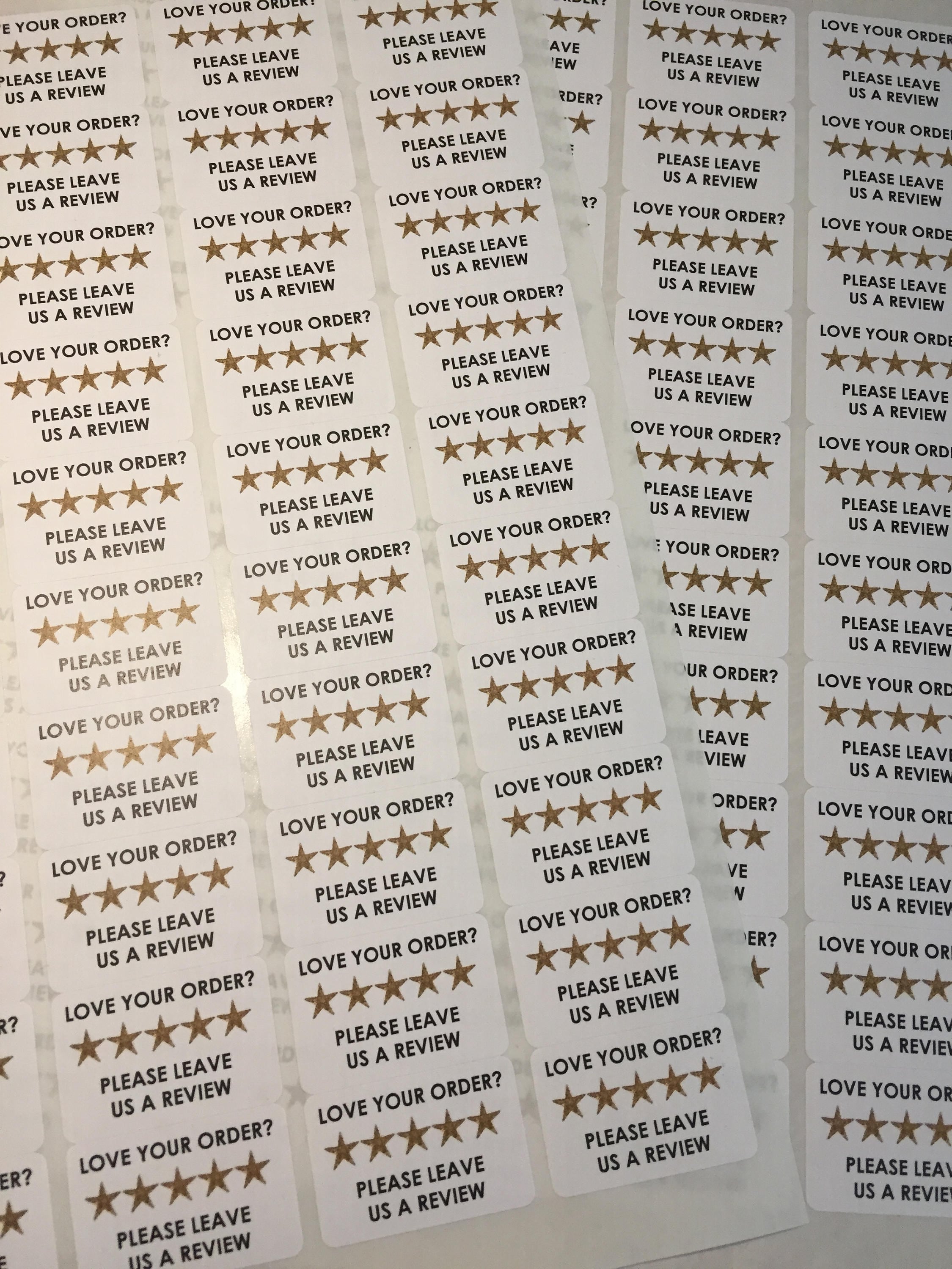 Review Stickers Please Leave a Review Etsy Review Review - Etsy