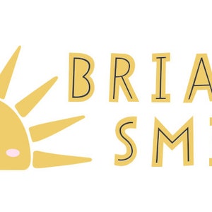 Sunshine Name Labels, Name Tag Stickers, Waterproof Labels for Kids ...