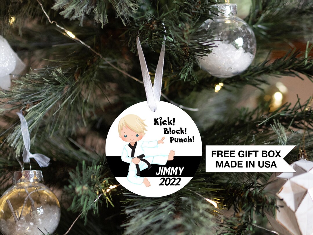 Personalized Karate Kid Ornament | Karate Christmas Ornament| Kick ...
