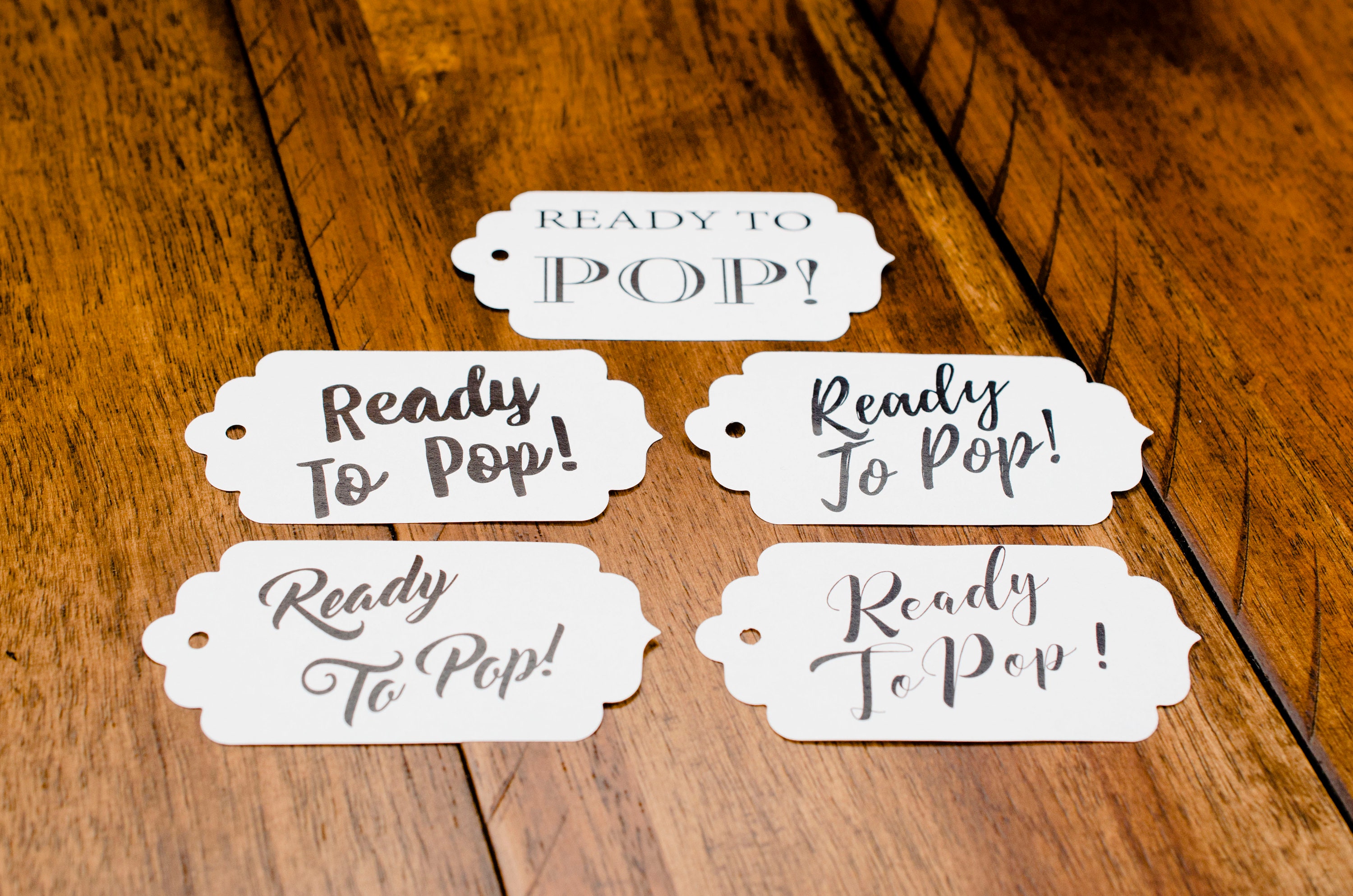 Ready To Pop® Baby Shower Custom Favor Tags Set of 12 | Etsy