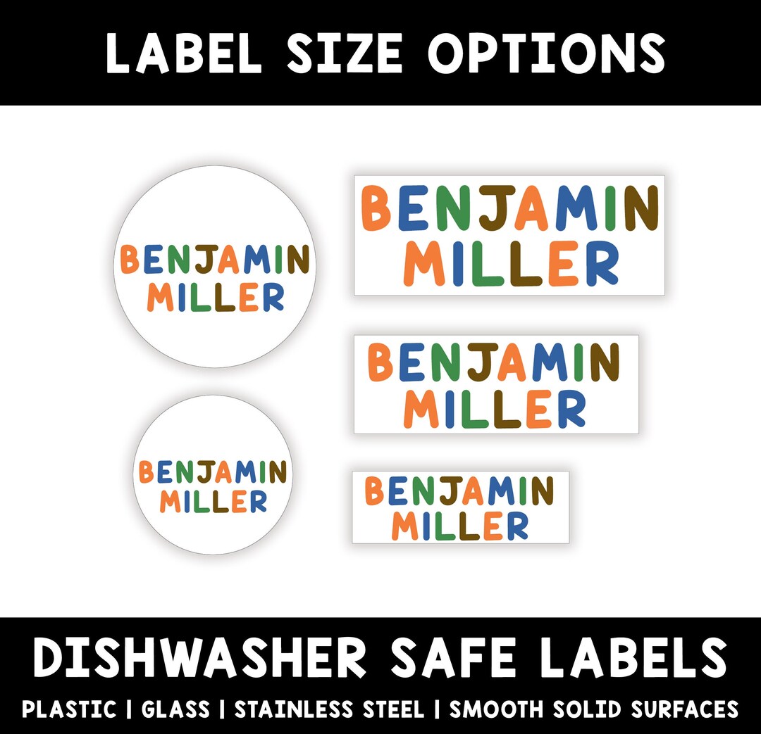 Boy Name Labels, Kid Name Labels, Name Tag Stickers, Waterproof Labels ...