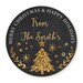 Christmas Tree Gold Glitter Personalized Round Christmas Sticker Labels ...