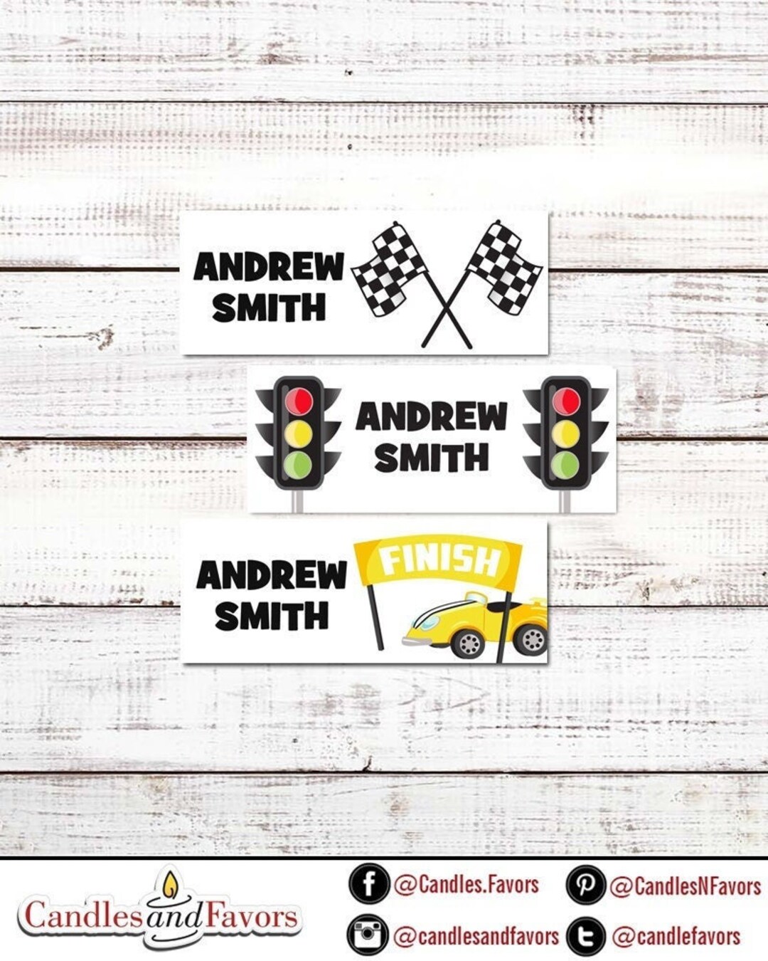 Race Car Driving Name Labels 30 Personalized Waterproof - Etsy