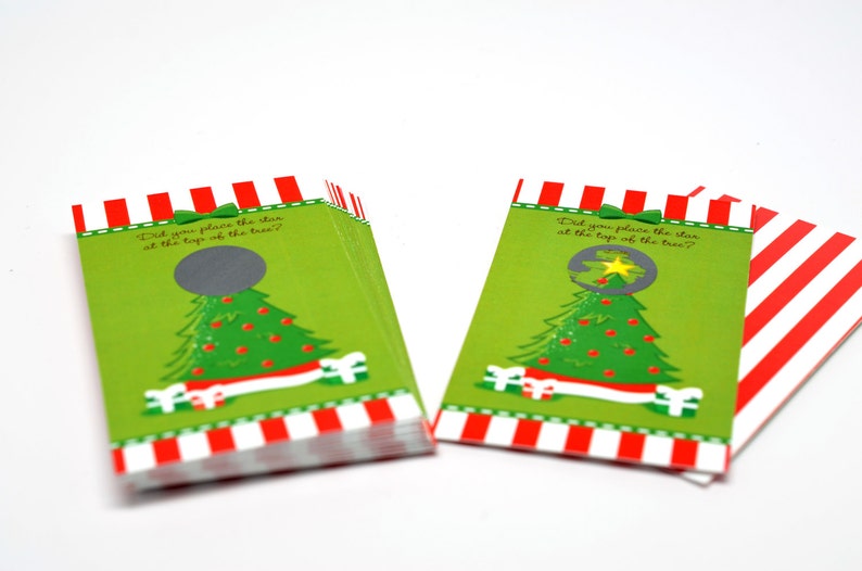 Christmas Tree - Christmas Scratch off Game Pack - Holiday / Christmas ...