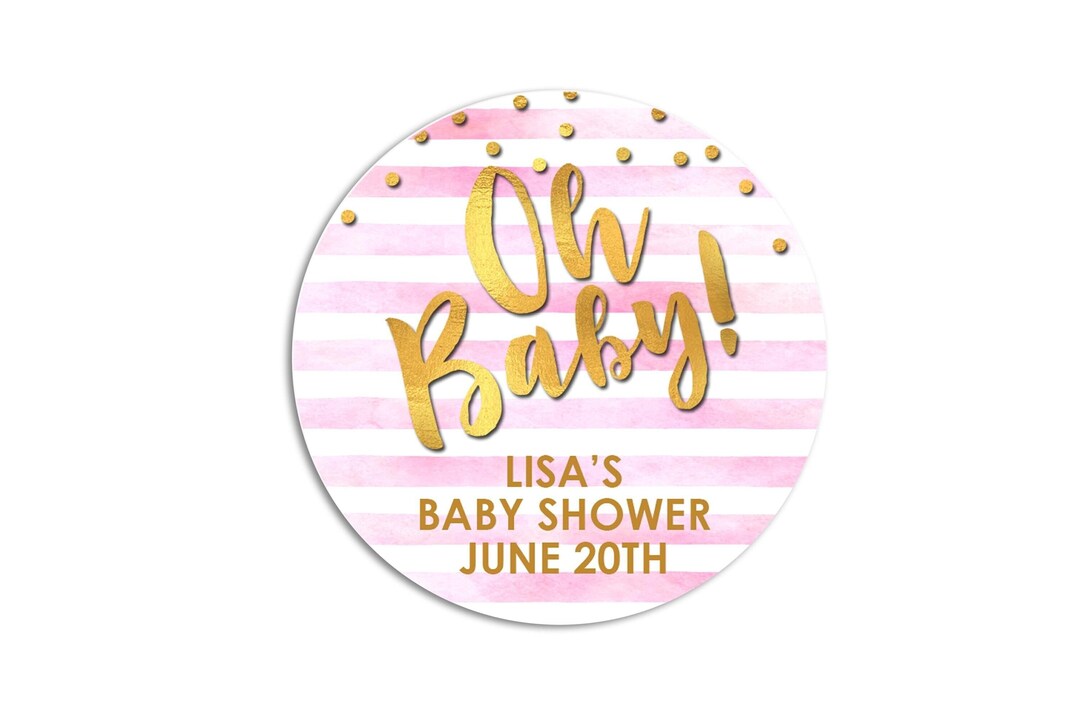 Oh Baby Thank You Stickers Baby Shower Favors, Thank You for ...