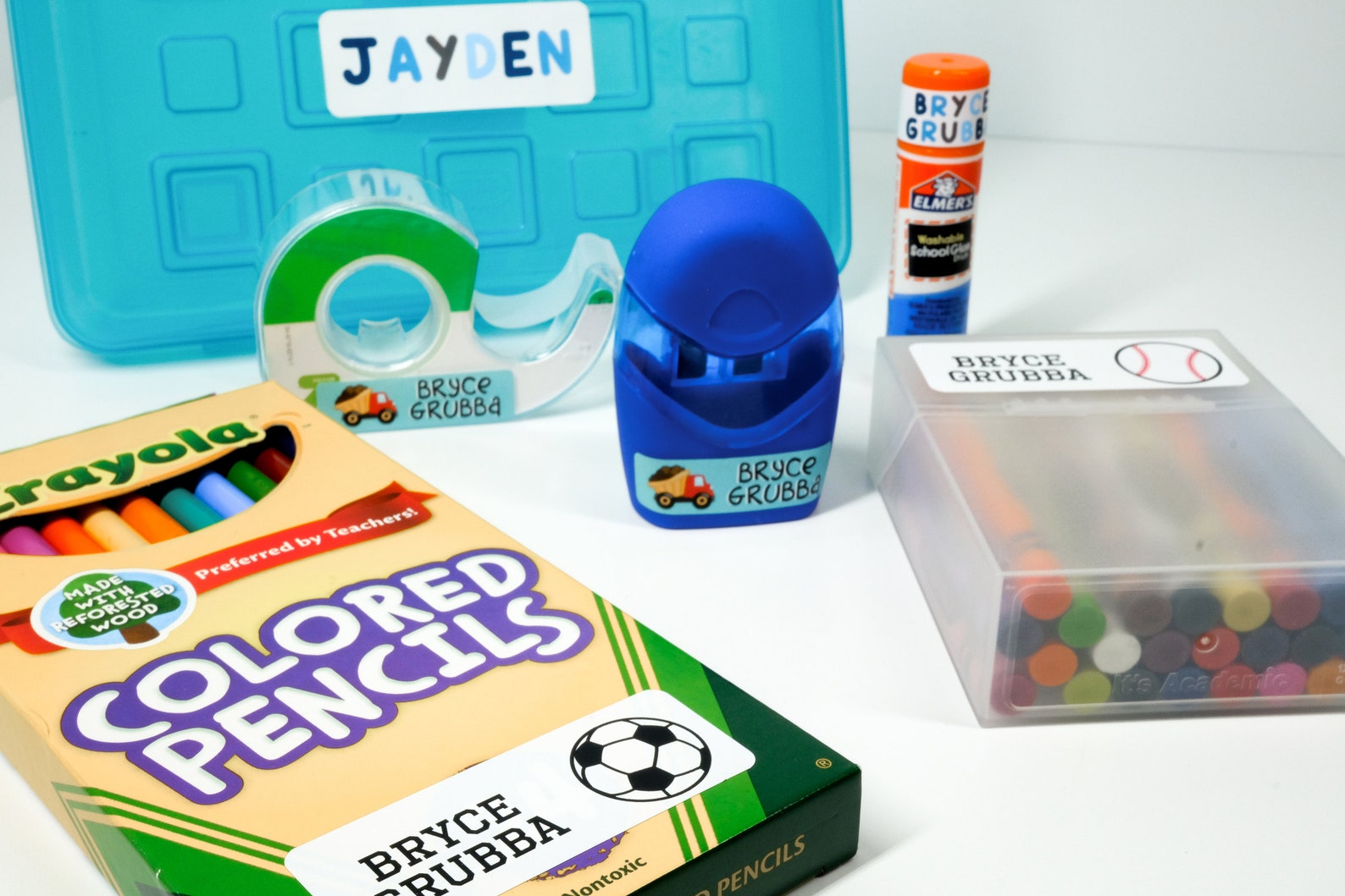 Back to School Kid Name Labels, Name Tag Stickers, Waterproof Labels ...