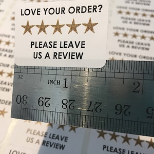 Review Stickers - Please Leave a Review - Etsy Review - Review Request ...