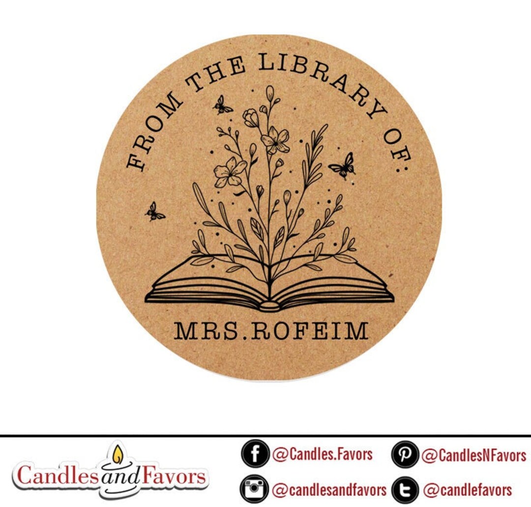 Teacher Book Kraft Labels | This Book Belongs to Stickers ...