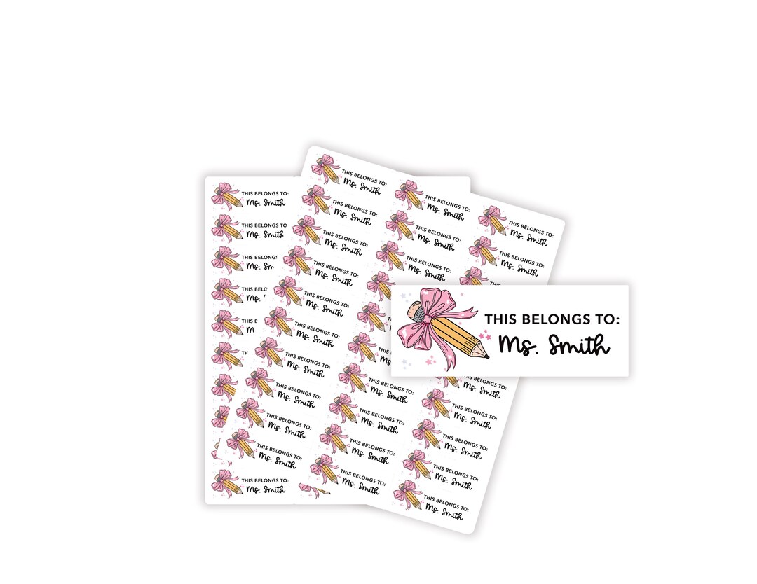 Personalized Teacher Book Labels, From the Library Of, Custom Name ...