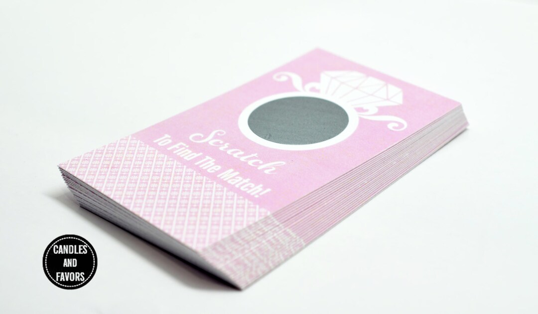 20 Blush Pink Scratch off Cards - Bridal Shower Game - Bachelorette ...