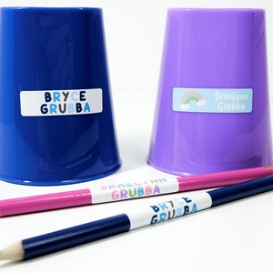 Girl Name Labels, Name Tag Stickers, Waterproof Labels for Kids Daycare ...