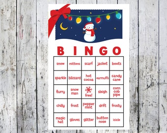 Winter Bingo 40 Printable Cards INSTANT DOWNLOAD - Etsy