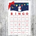 Snowman Family With Lights Christmas Bingo Game Instant Download ...