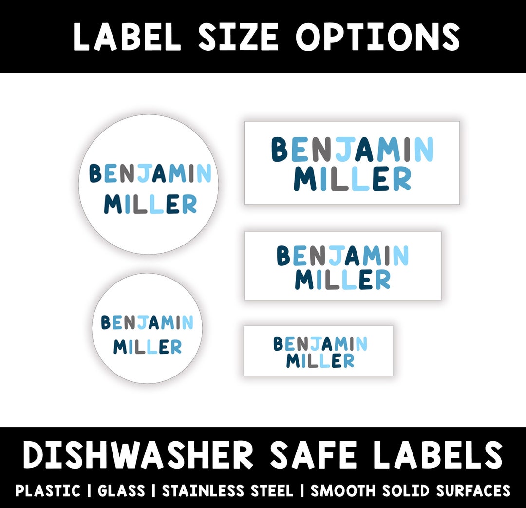 Boy Name Labels, Kid Name Labels, Name Tag Stickers, Waterproof Labels ...