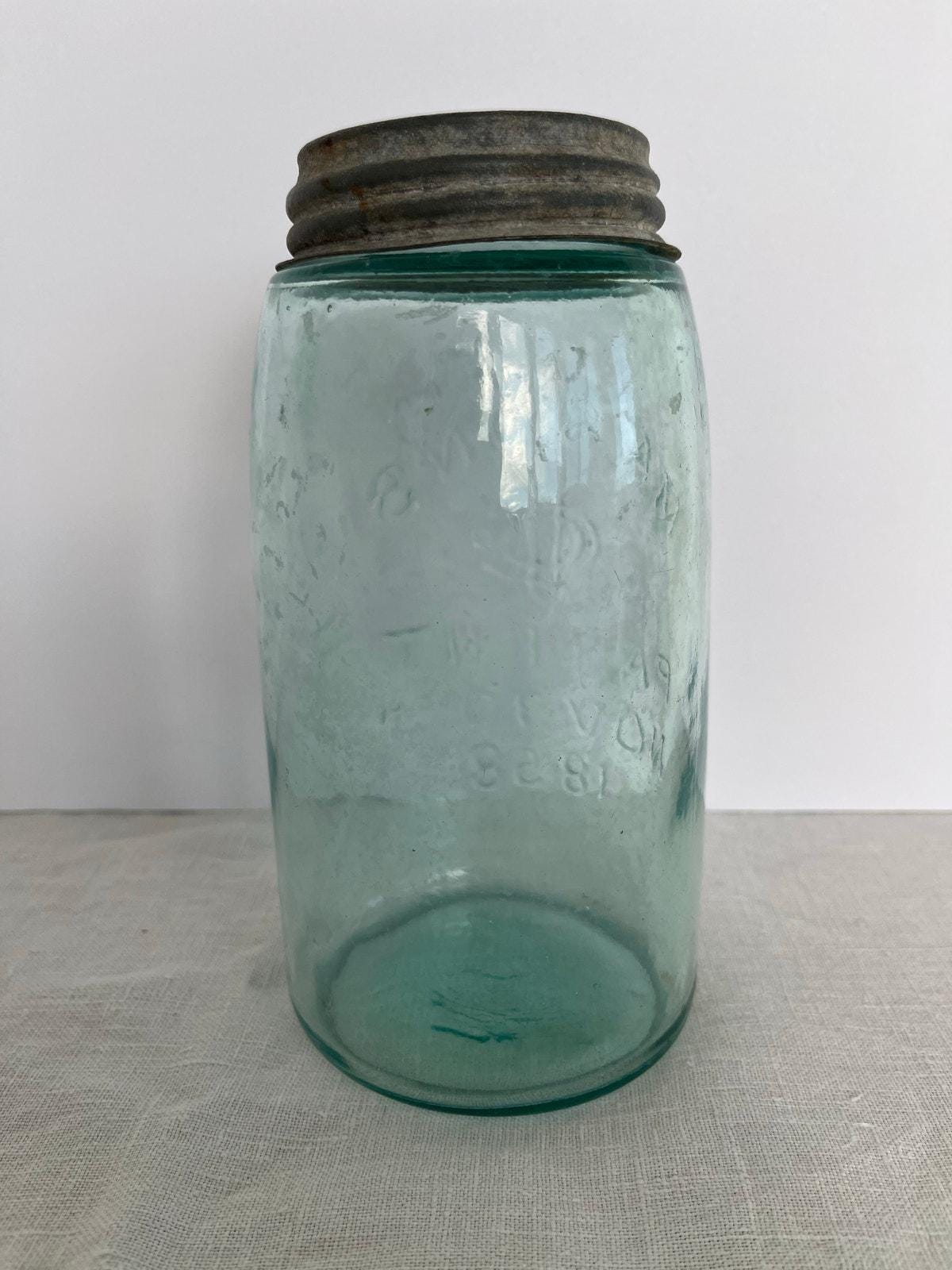Antique Quart Mason Jar - Etsy