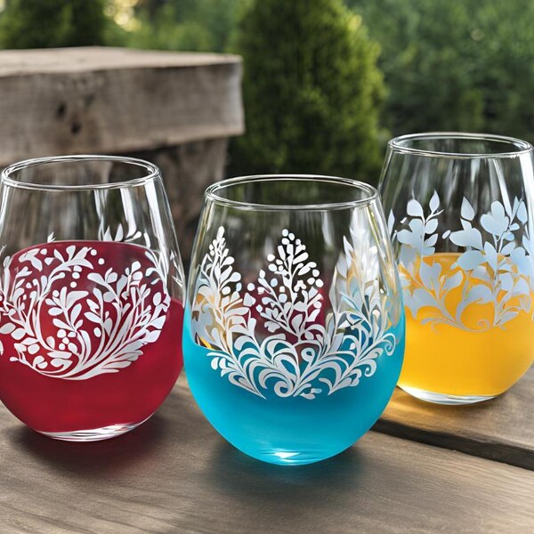 Vinyl Wine Glass - Etsy