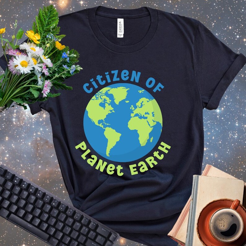 Earth Citizen Unisex Tee, Planet Earth Graphic T-shirt ...