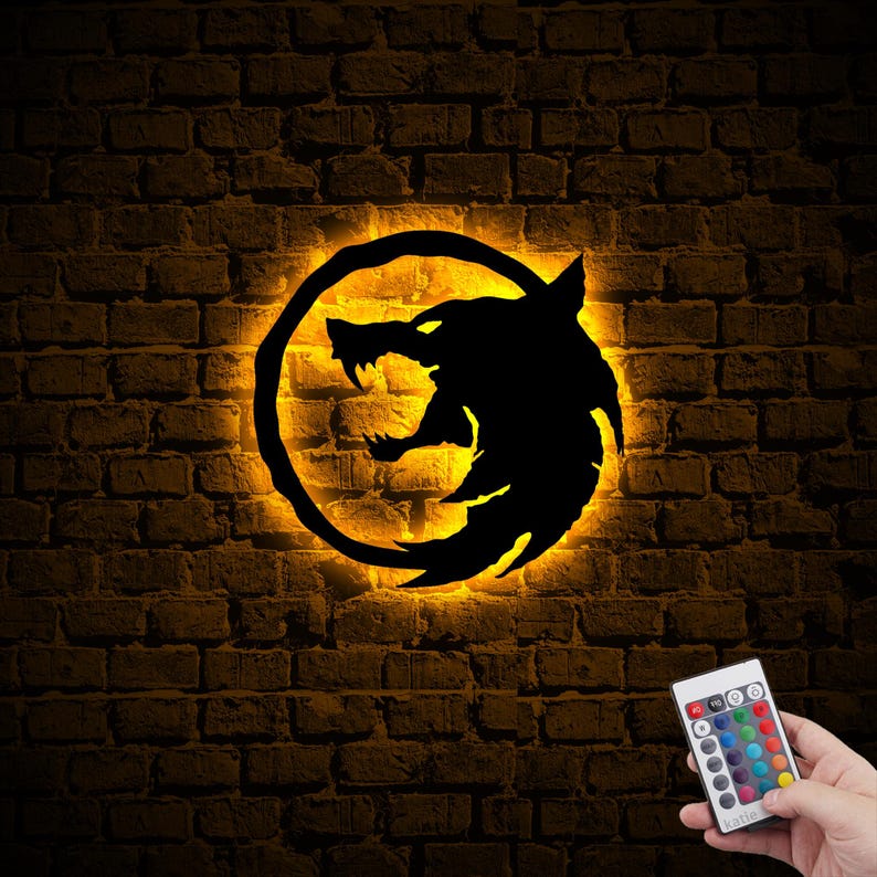 The Witcher Game Led Neon Wall Art,geralt of Rivia Pendant ,gerald of ...