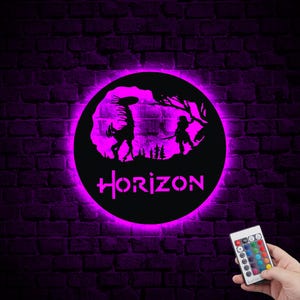 Horizon Game RGB Neon Led Wall Sign,horizon Zero Dawn Gaming Wall Decor ...