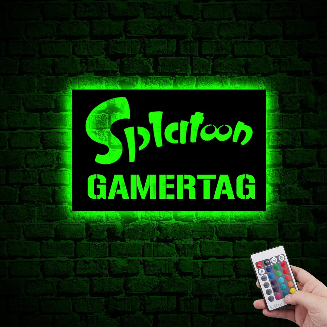 Splatoon Game Personalized Led Neon Game Room Wall Art,gamer Merch ...
