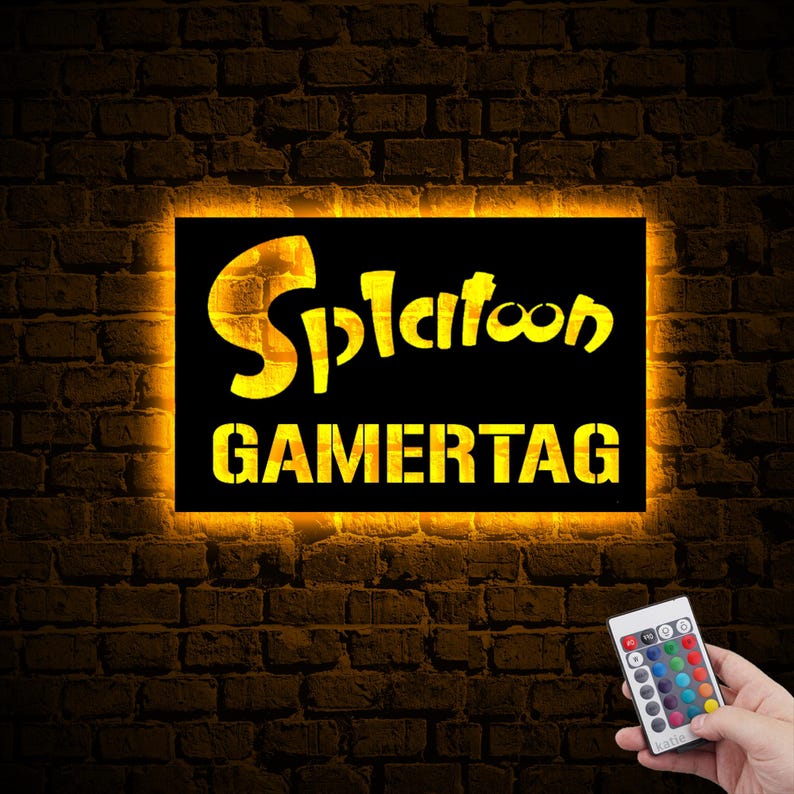 Splatoon Game Personalized Led Neon Game Room Wall Art,gamer Merch ...