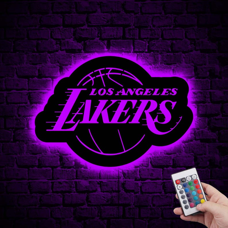 LA Lakers Neon Led Sign,lakers Basketball Lighted,lakers Basketball ...