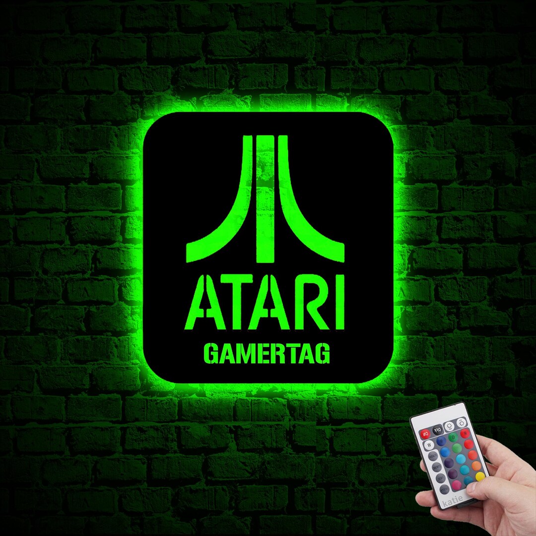 Atari Retro Personalized Neon Led Wall Sign,game Room Wall Art,gamer ...