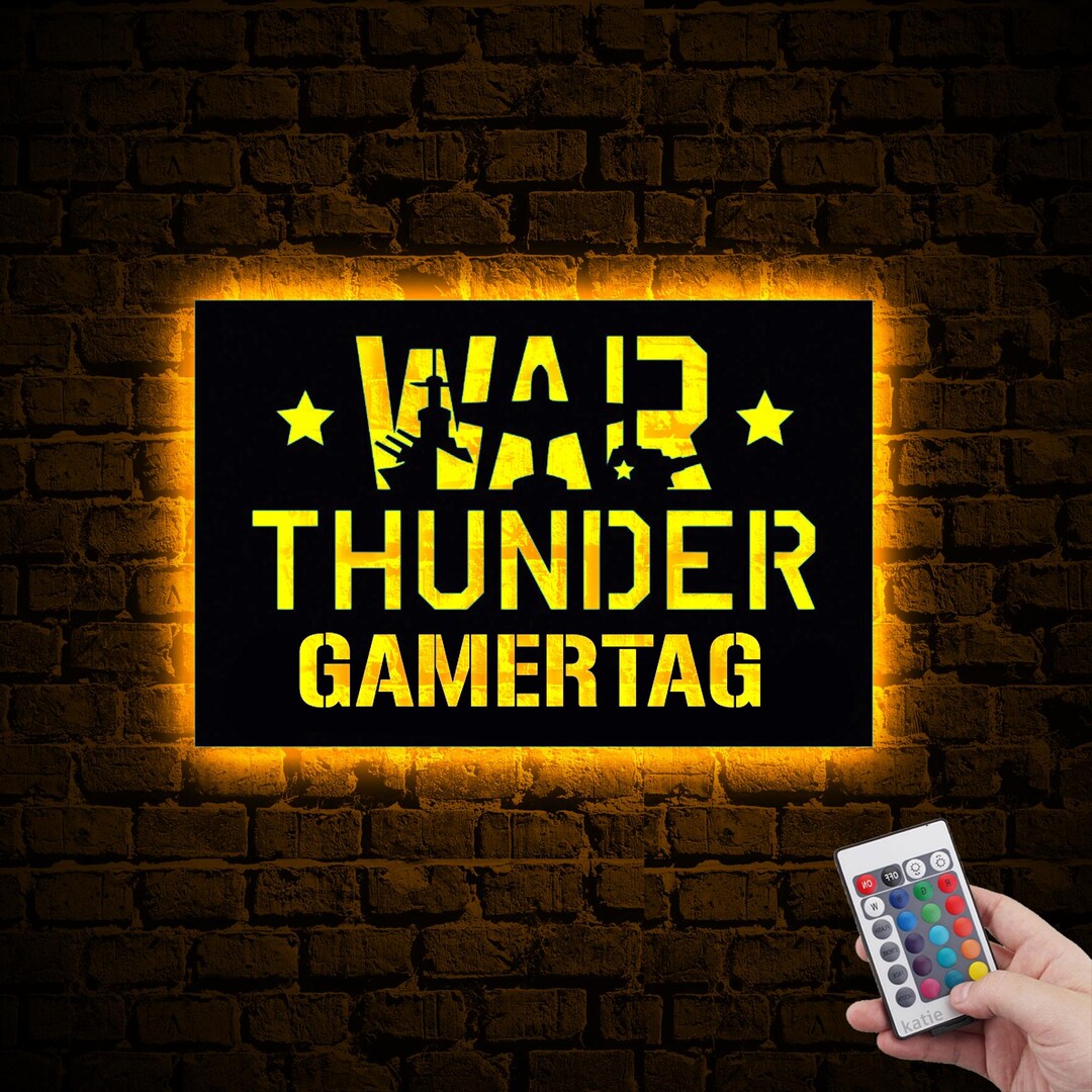 War Thunder Personalized Neon Led Wall Sign,game Room Wall Art ...