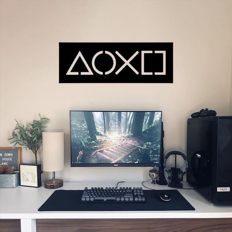 Playstation Symbols Neon Led Wall Sign,game Room Wall Art,gamer ...