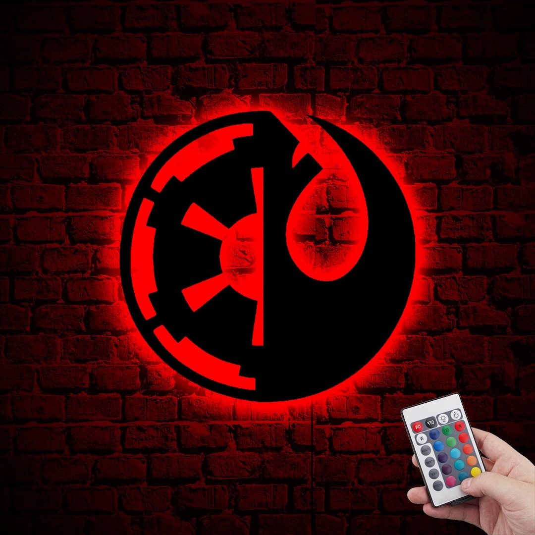 Star Wars Dark Side Empire/rebel Icon Neon Led Wall Sign,rebel Empire ...