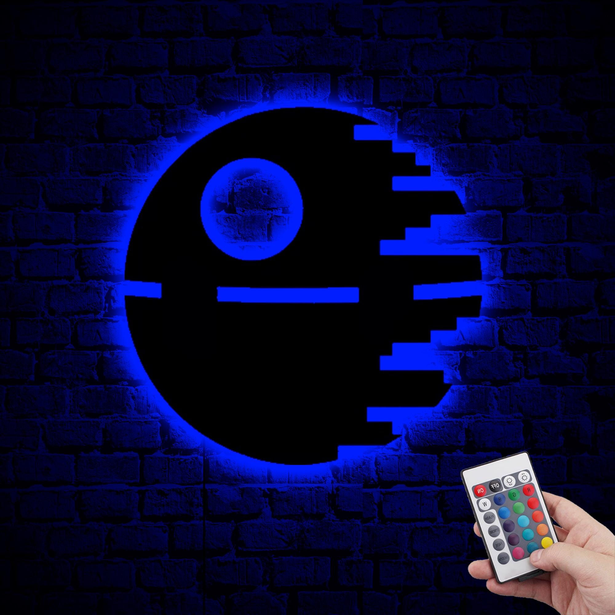 Death Star Star Wars Neon Led Wall Sign,game Room Wall Art,gamer ...