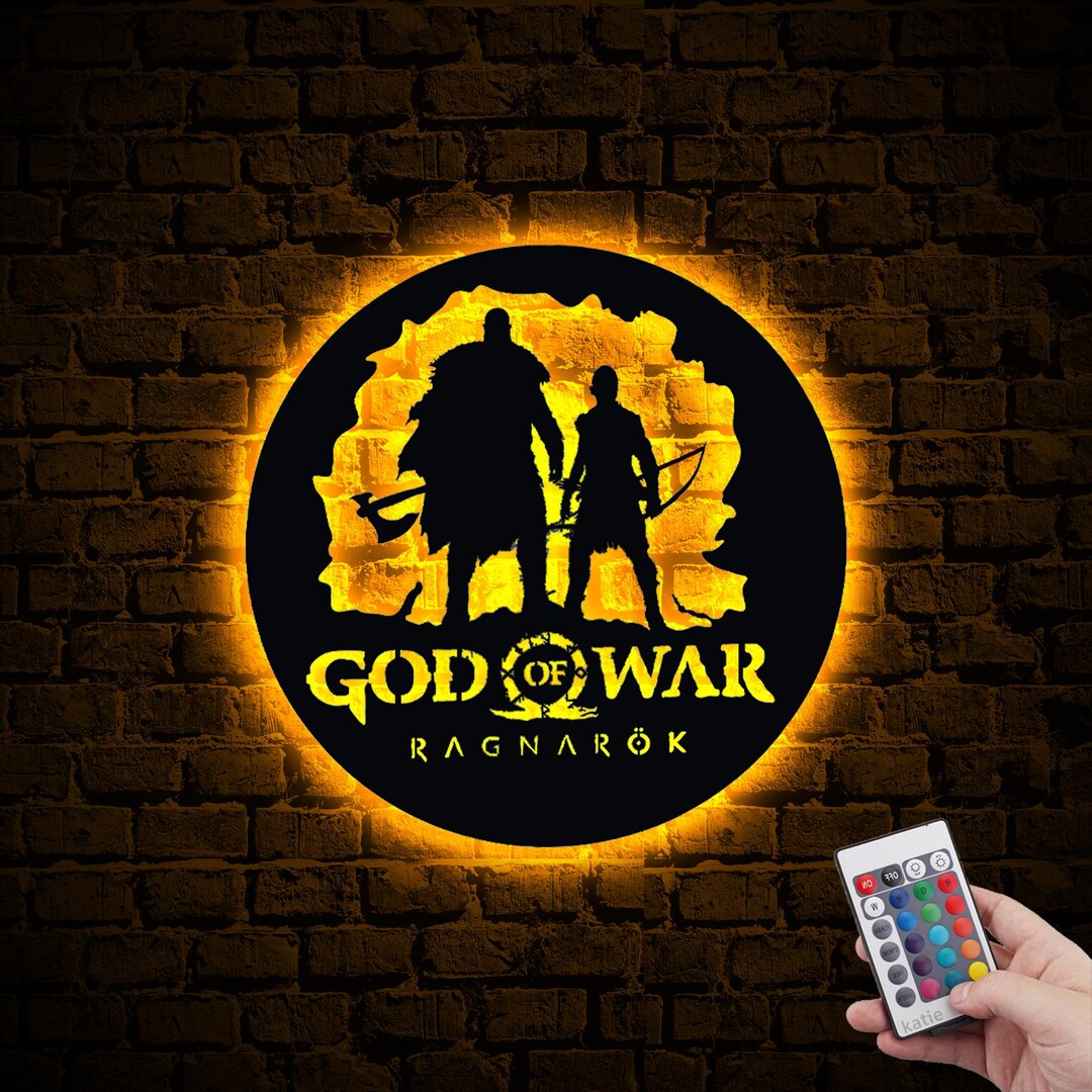 God of War Ragnarok Personalized Neon Led Game Room Wall Art, Gamer ...