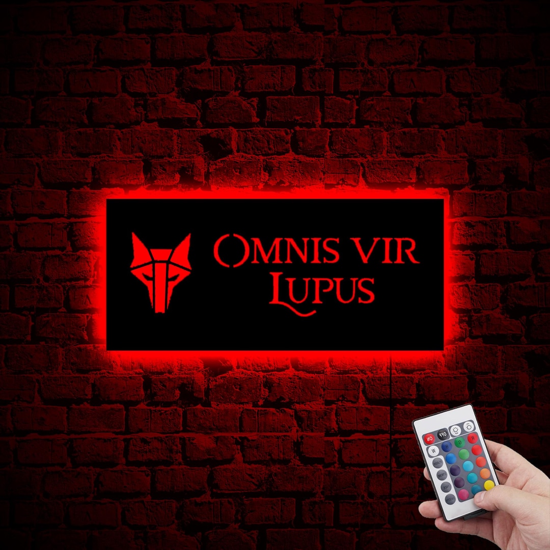 Red Rising Howler Logo Led Neon Wood Wall Sign,howler Legion Christmas ...