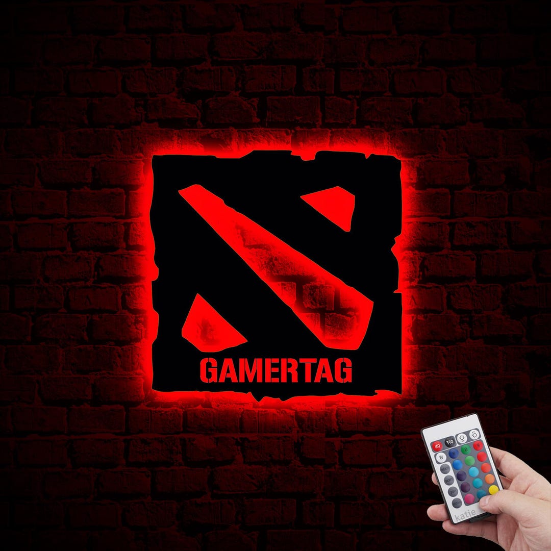 Dota 2 Personalized Neon Led Wall Sign,dota2 Game Room Wall Art,gamer ...