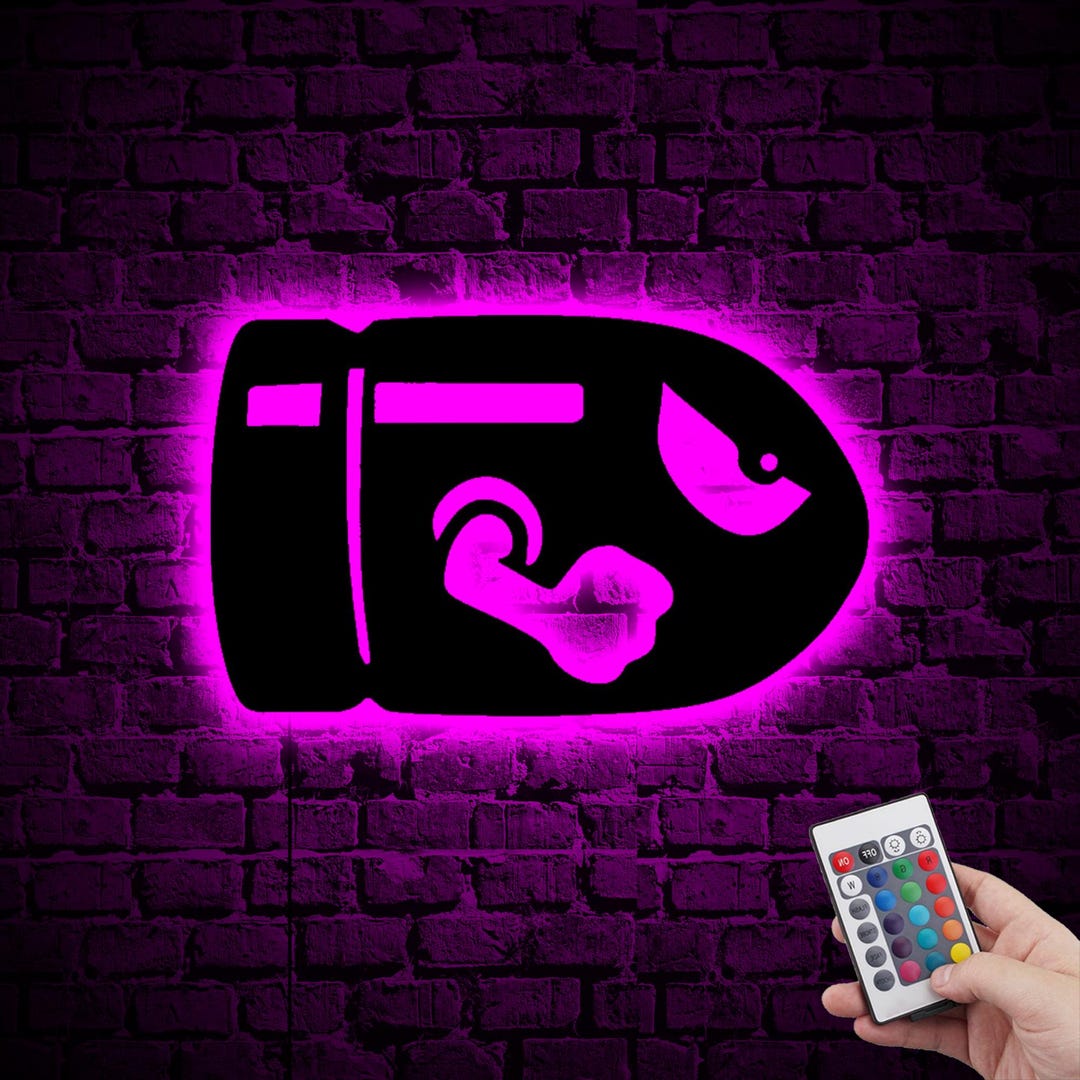 Mario Bullet Bill Neon Led Sign,retro Video Games Light,kids Christmas ...