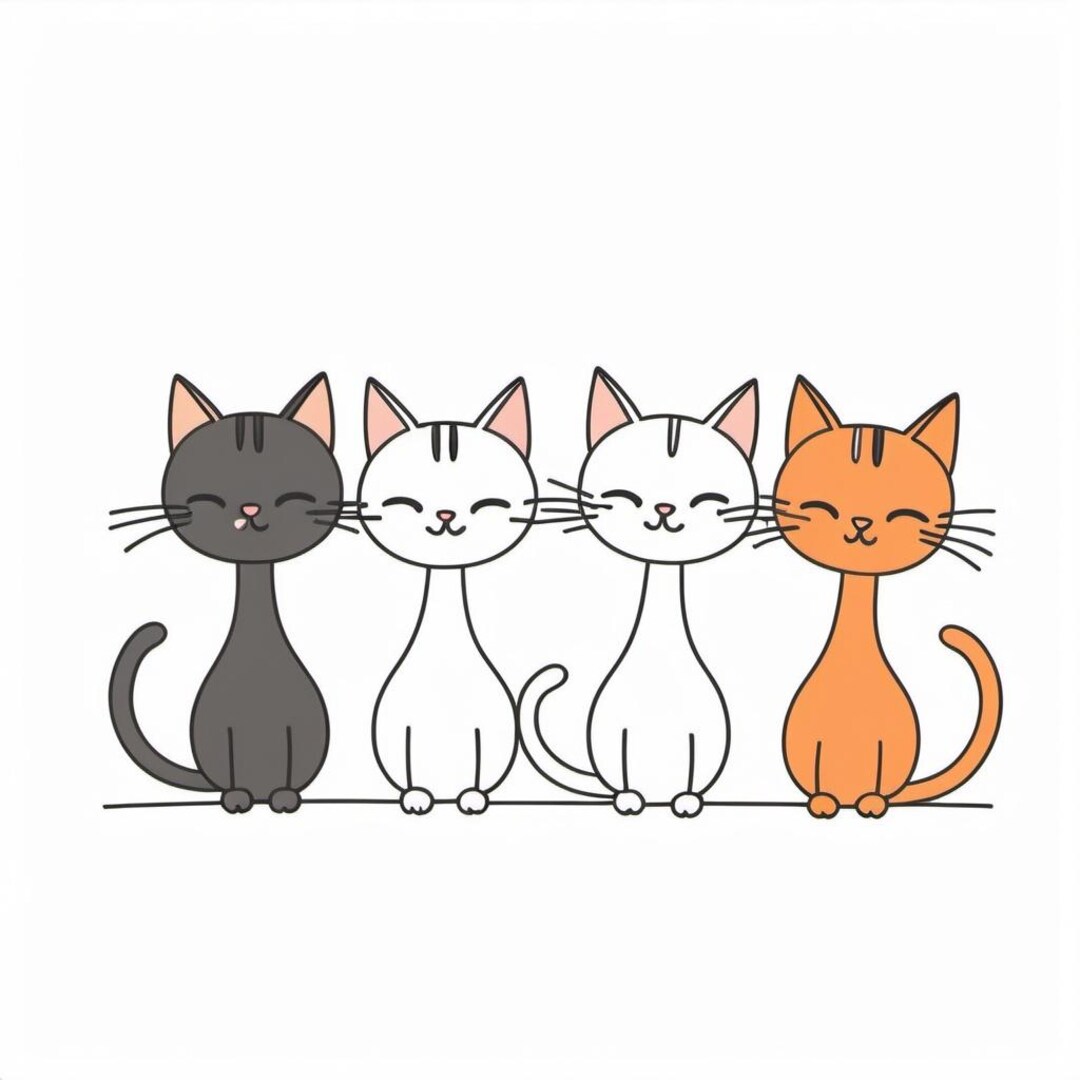 Cute Cats Embroidery Design Cat Design Embroidery Love Cats Cute 5 ...