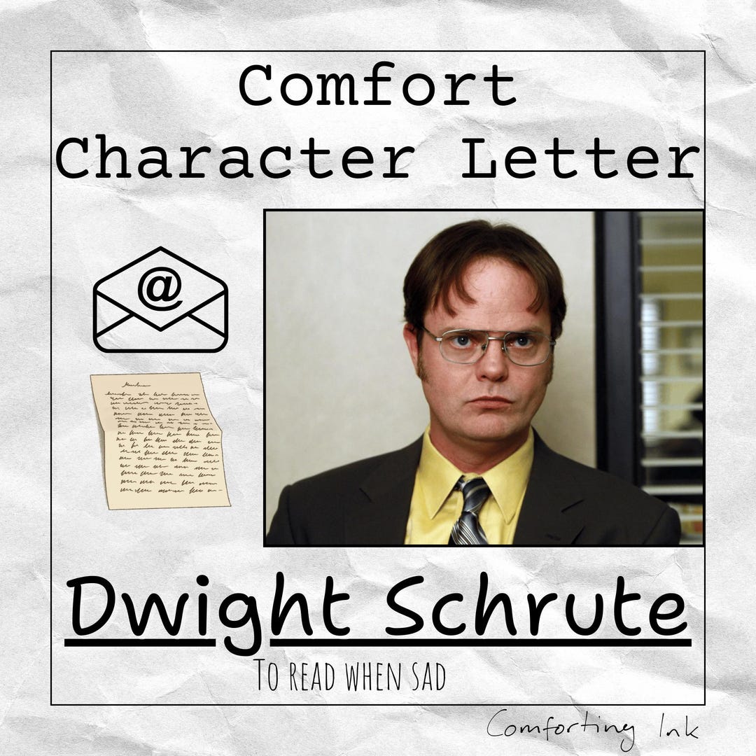 Comfort Character Letter From Dwight Schrute the Office Personalized ...