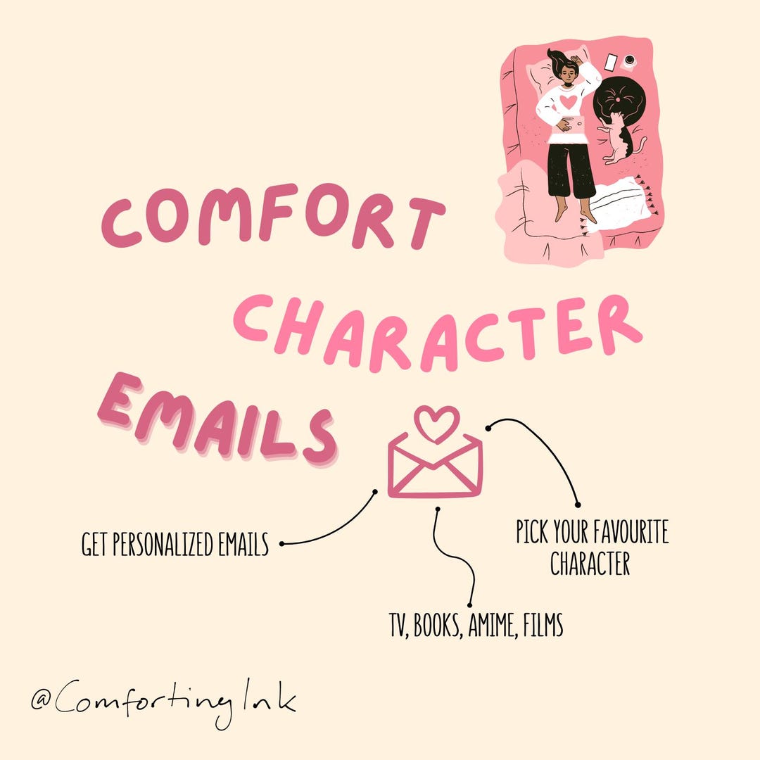 Personalized Comfort Character Emails | Digital Penpal Experience - Etsy
