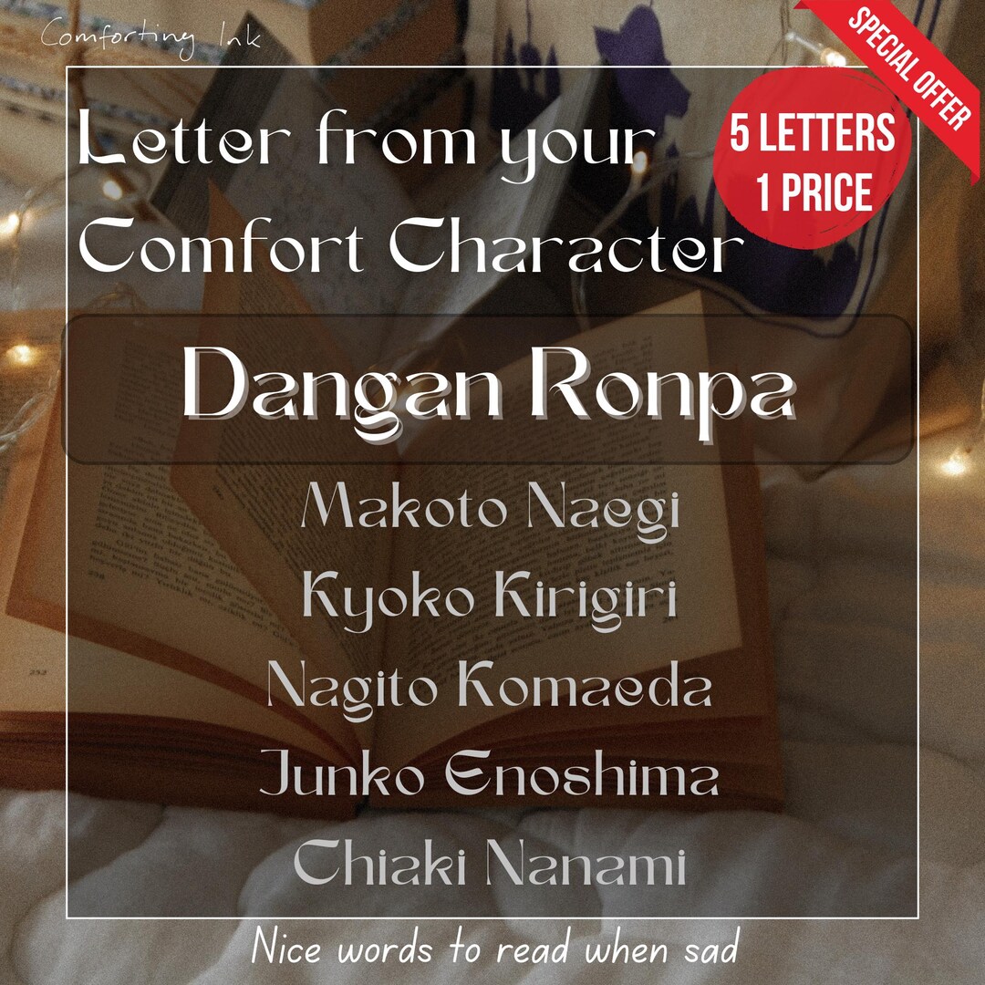 Comfort Character Letter Dangan Ronpa Makoto Naegi Personalized Fan Fiction Digital Read When ...