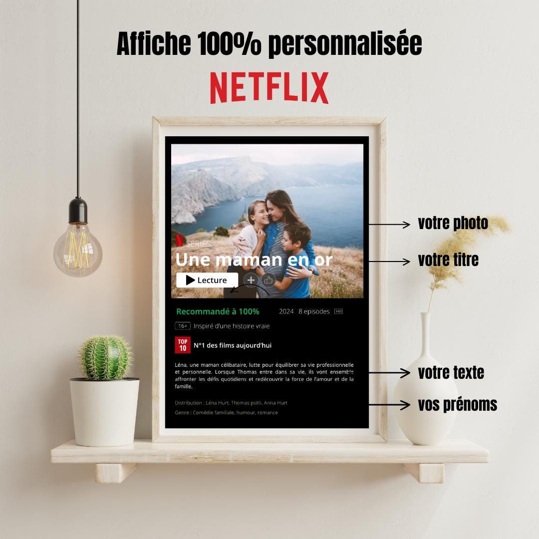 Netflix Digital Printable Poster - Personalized - Couple - Friends ...