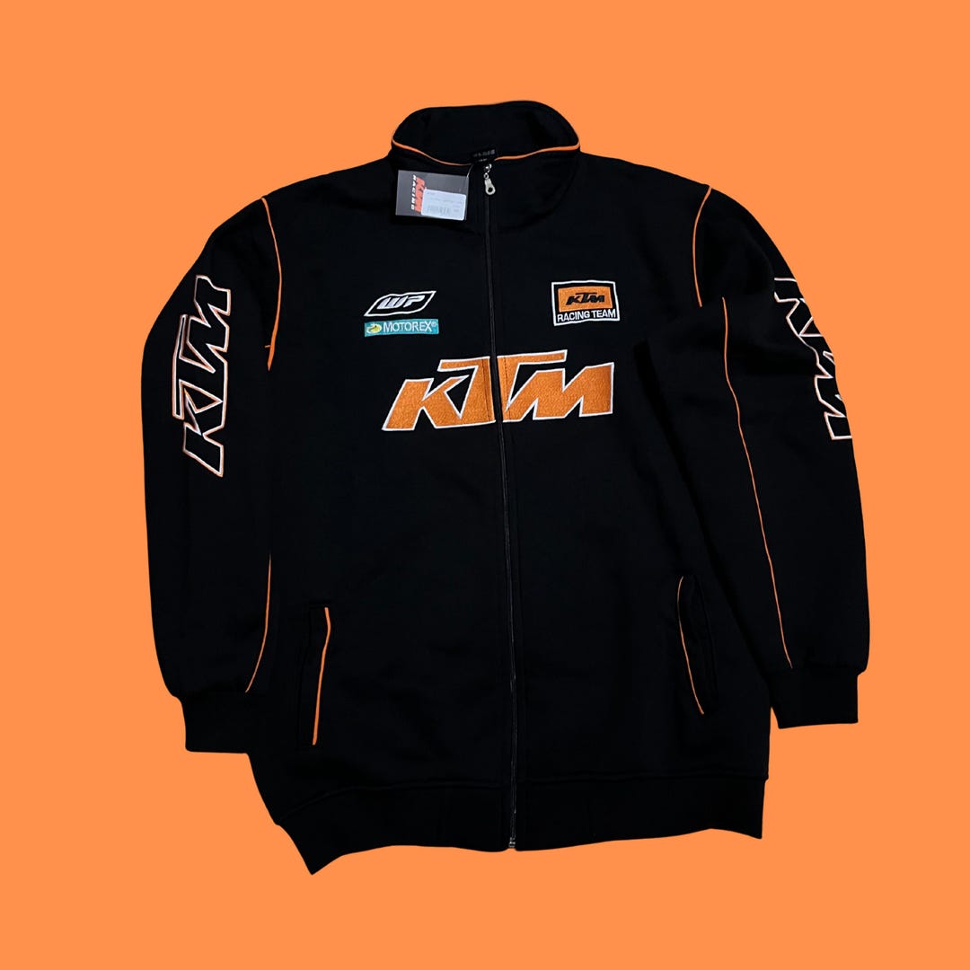 Vintage KTM Racing Team Sweatshirt 3XL - Embroidered Logos Cotton ...